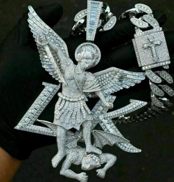 Custom Iced Out Cartoon Pendant, 925 Sterling Silver CZ Hip Hop Jewelry ...