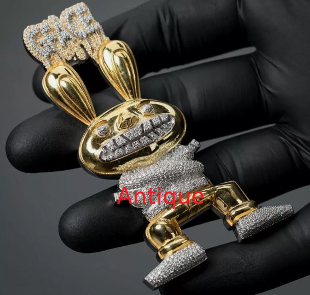 Iced Out Man Iced Out Cartoon Diamond Pendant Hip Hop Diamond Pendant ...