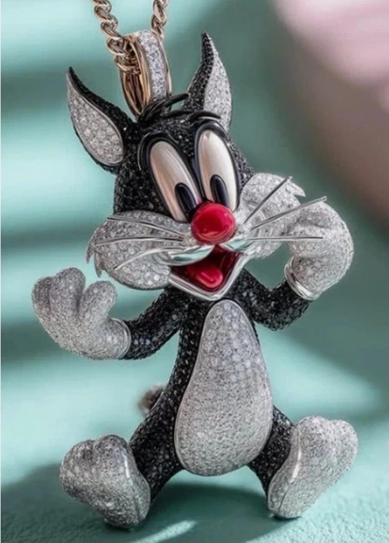 Iced Out Cartoon Toon Pendant Sonic Cartoon Pendant Diamond Hip Hop ...