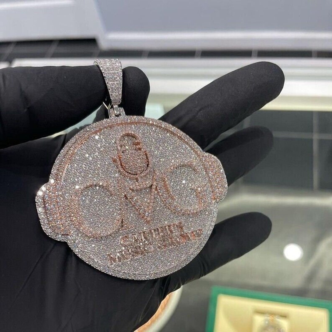 925 Silver Custom Letter Pendant: Iced Rapper Hip Hop Jewelry - Etsy