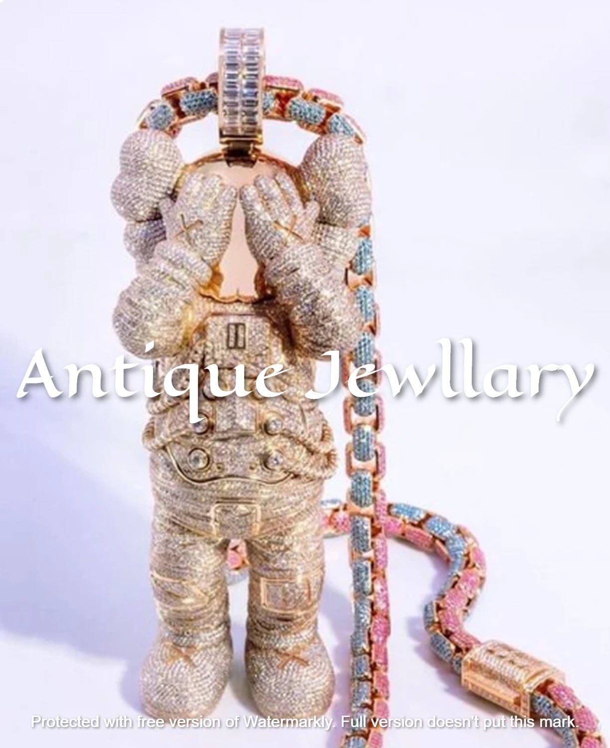 8.75 Ct Diamond Cartoon Pendant Iced Out Pendant Hip Hop Pendant Charm ...