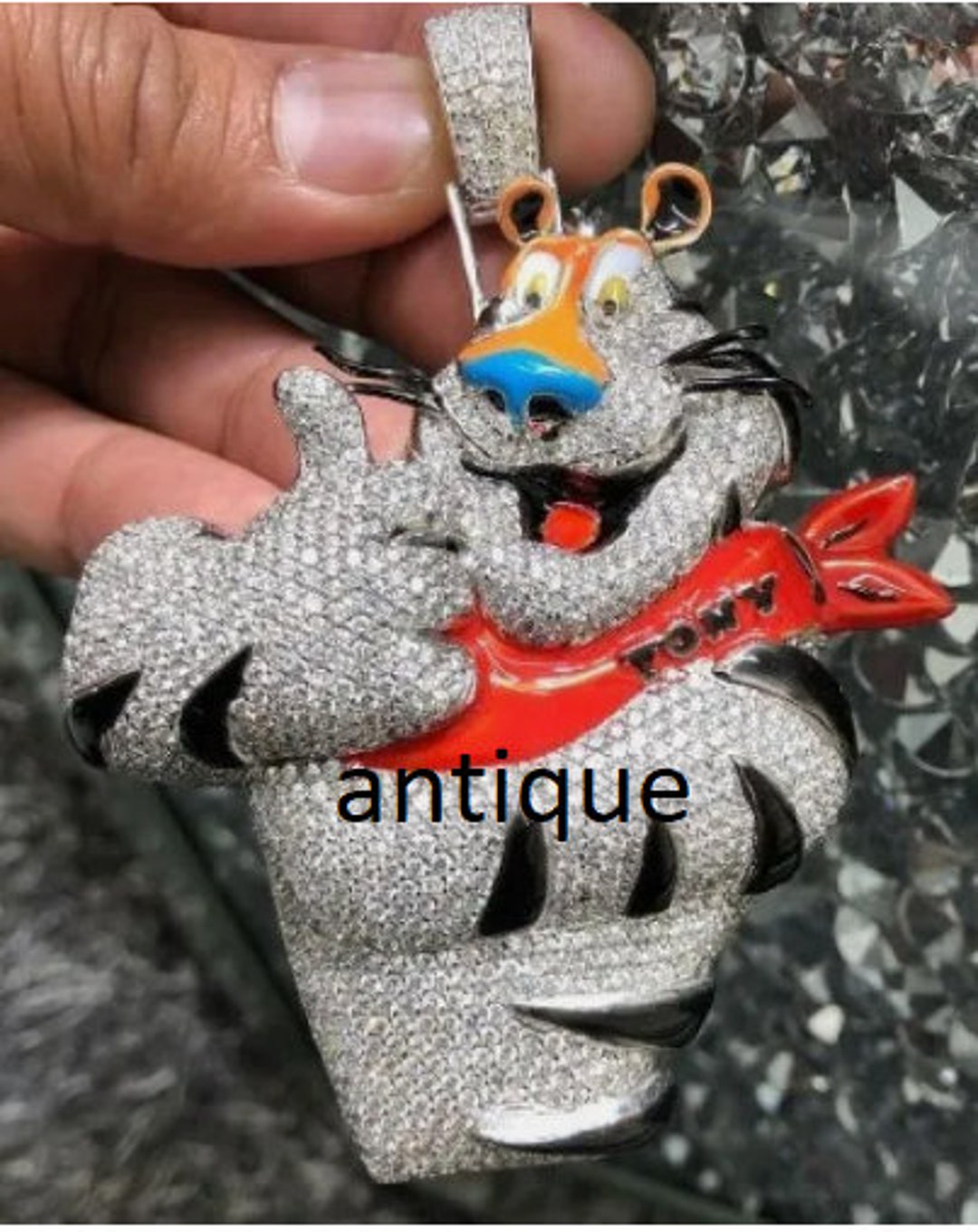 Animal Cartoon Pendant Enamel Cartoon Pendant Iced Out Cartoon Diamond ...