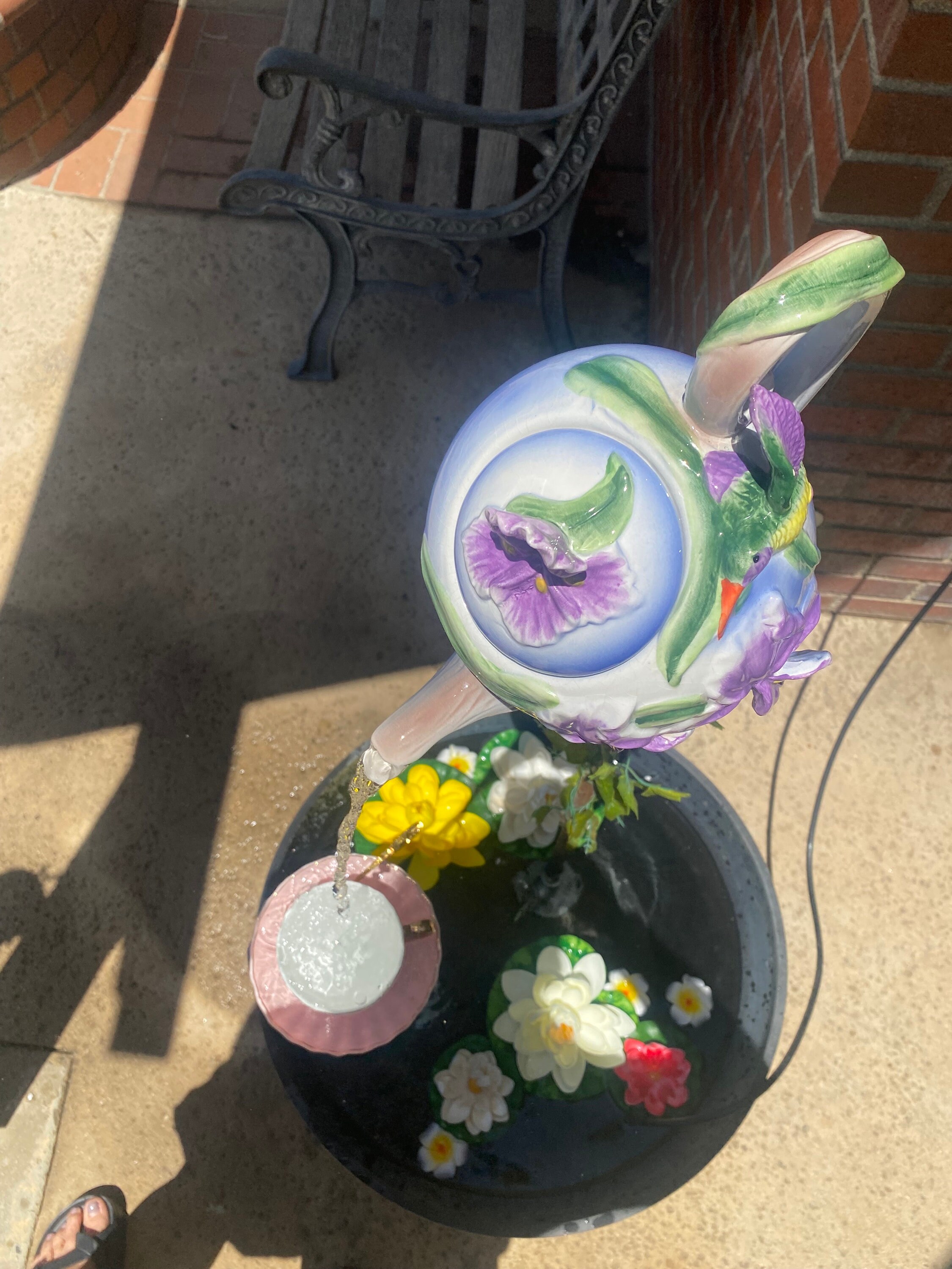 Hummingbird Teapot Waterfountain - Etsy