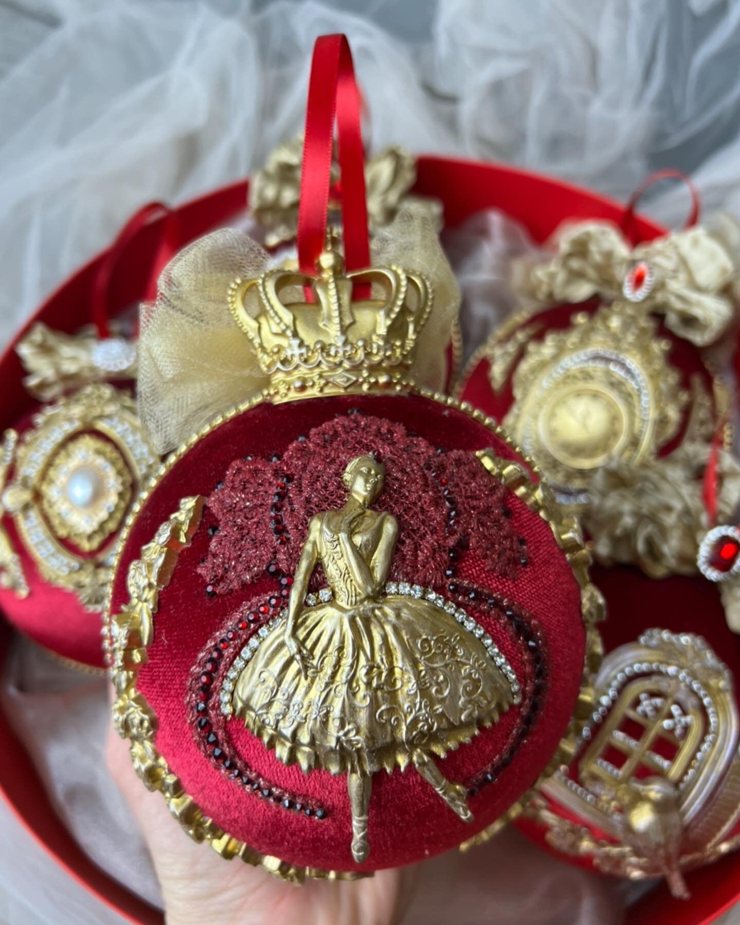 Ruby Treasure Christmas Ornaments - Etsy