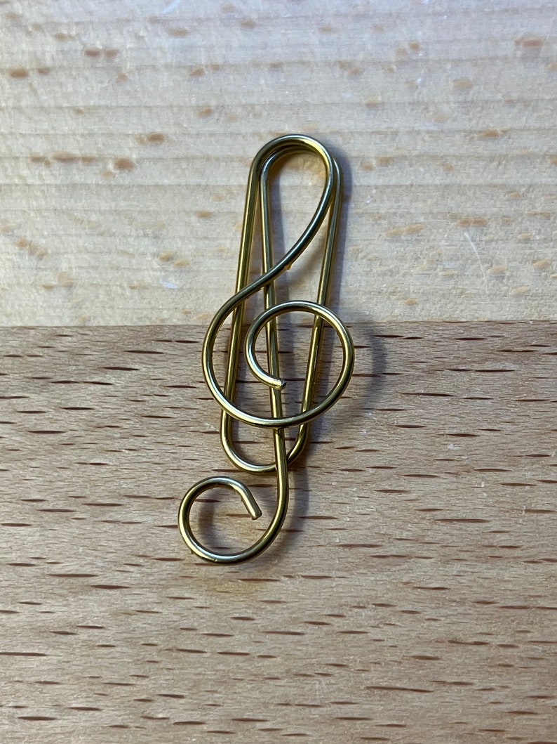 Gold Treble Clef Music Note Paper Clips – Creative Bookmark Holders (12 ...