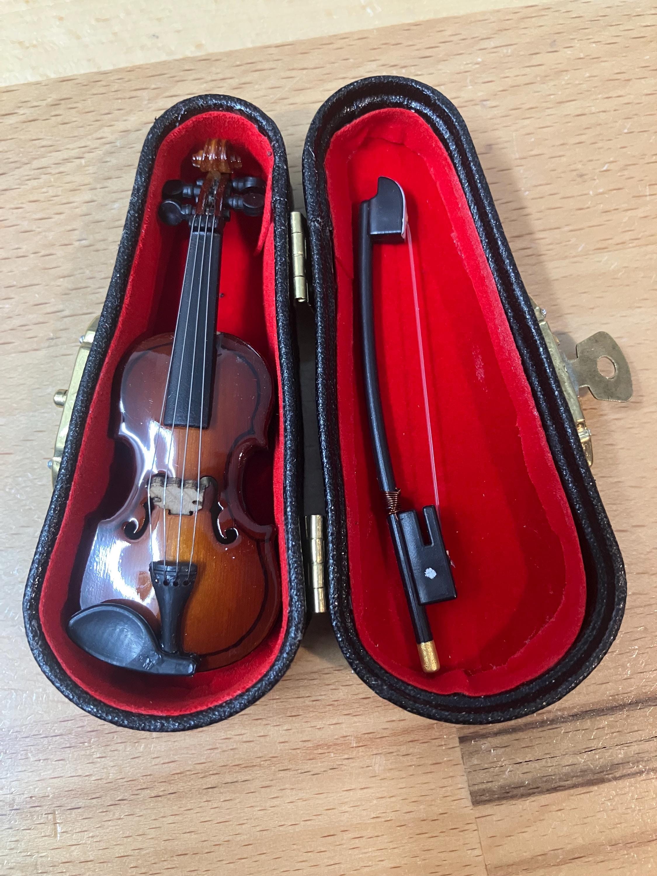 Realistic Miniature Violin, Collectible Instrument Gift, Dollhouse ...