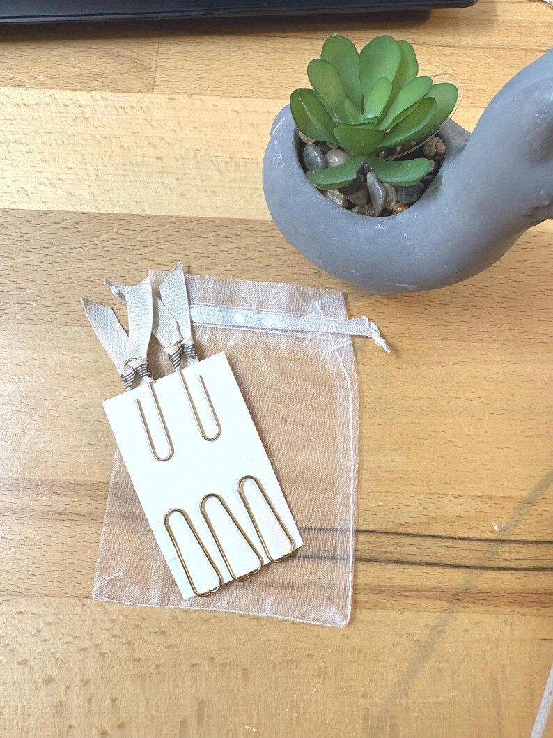 Gold Music Note Paper Clips (3) + 2 Gold Bookmarks Clip With Pentagram ...