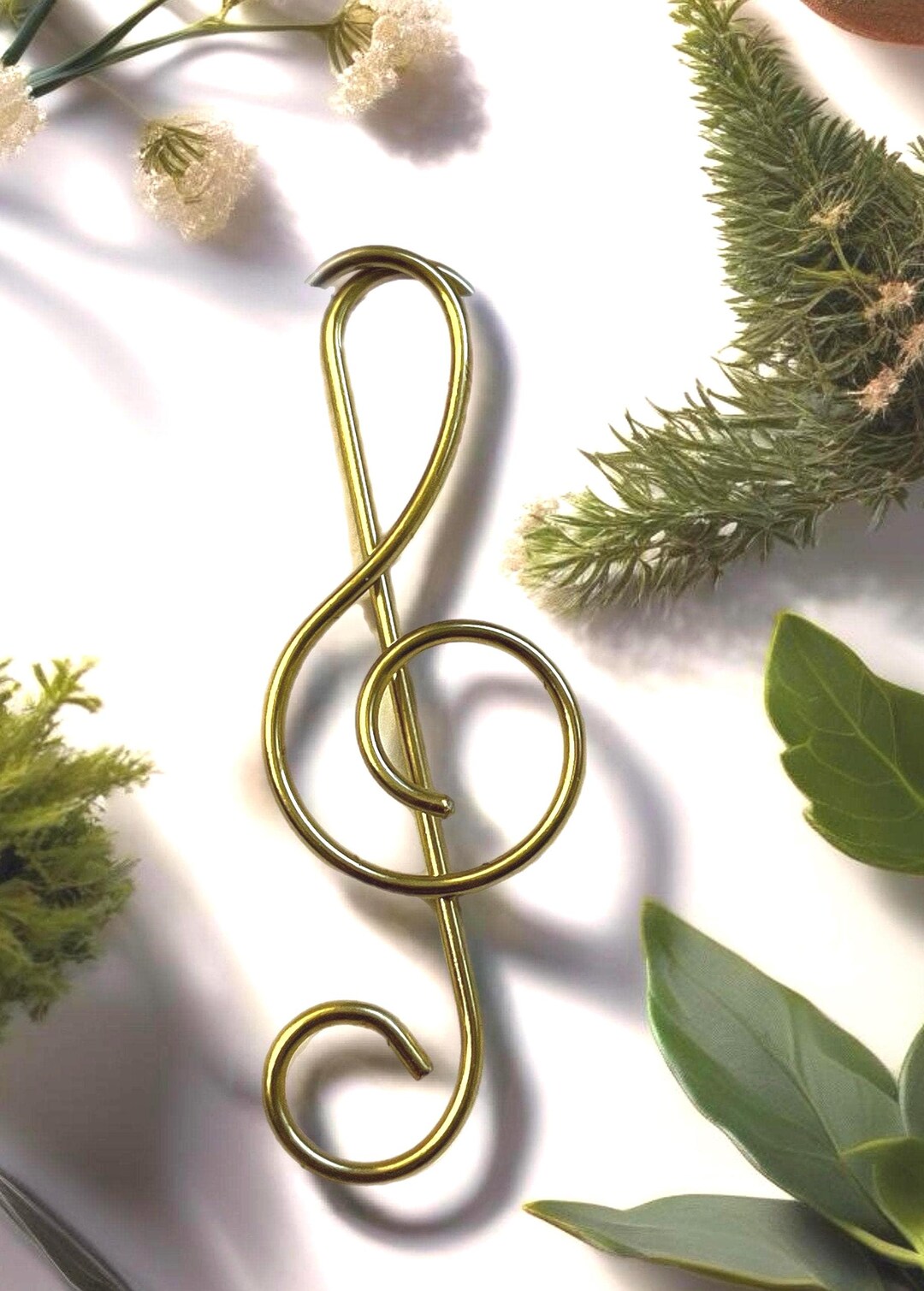 Gold Treble Clef Music Note Paper Clips – Creative Bookmark Holders (12 ...
