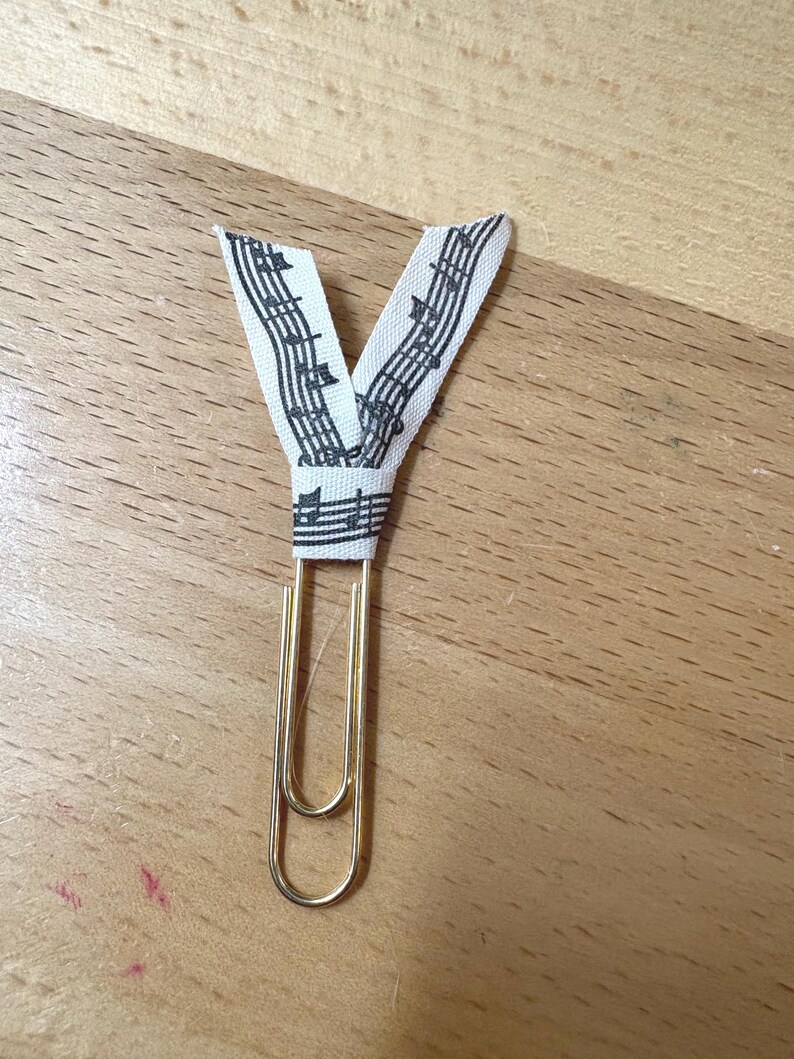 Gold Music Note Paper Clips (3) + 2 Gold Bookmarks Clip With Pentagram ...