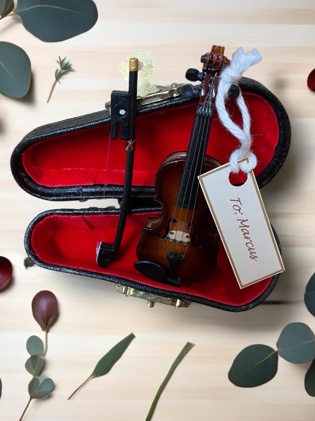 Realistic Miniature Violin, Collectible Instrument Gift, Dollhouse ...