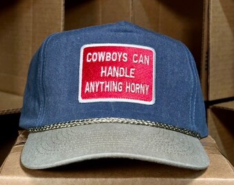 Cowboys Can Handle Anything Horny Hat - Etsy