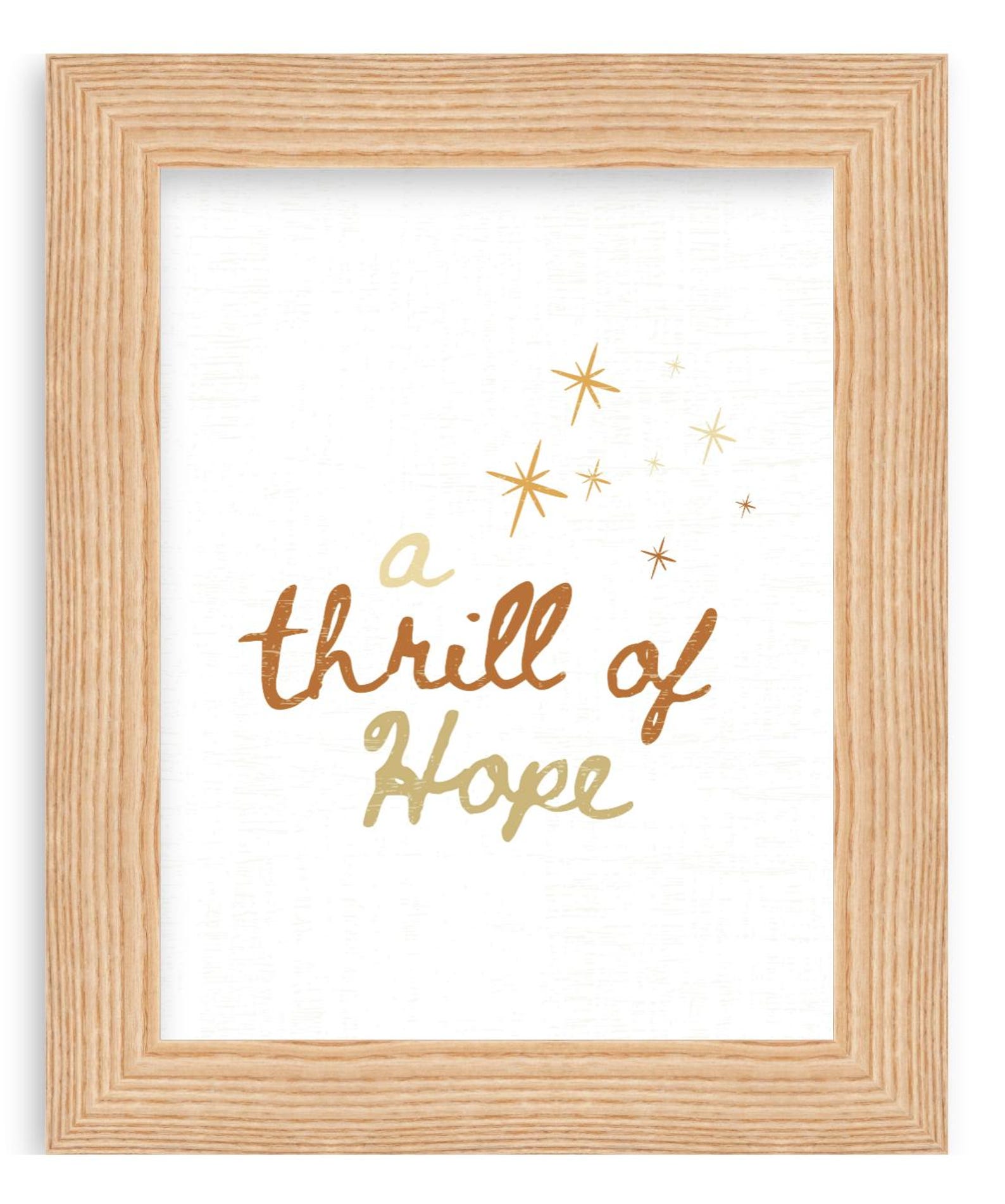A Thrill of Hope Print - Etsy