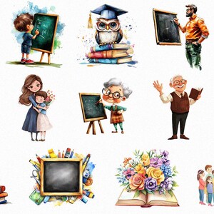 Happy Teacher Day Clipart, Back to School PNG, Teacher's Day ...