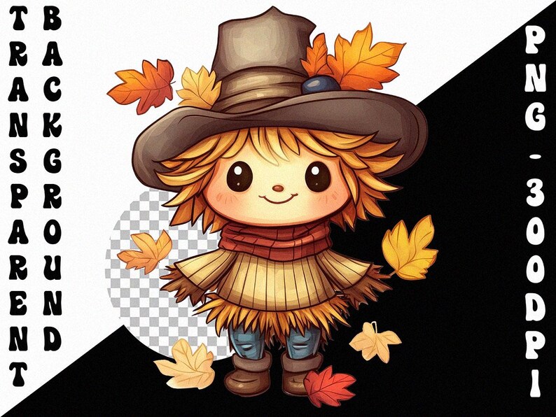 Kawaii Fall Cute Autumn Clipart Bundle Fall Vibes Transparent PNG ...