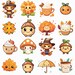 Kawaii Fall Cute Autumn Clipart Bundle Fall Vibes Transparent PNG ...