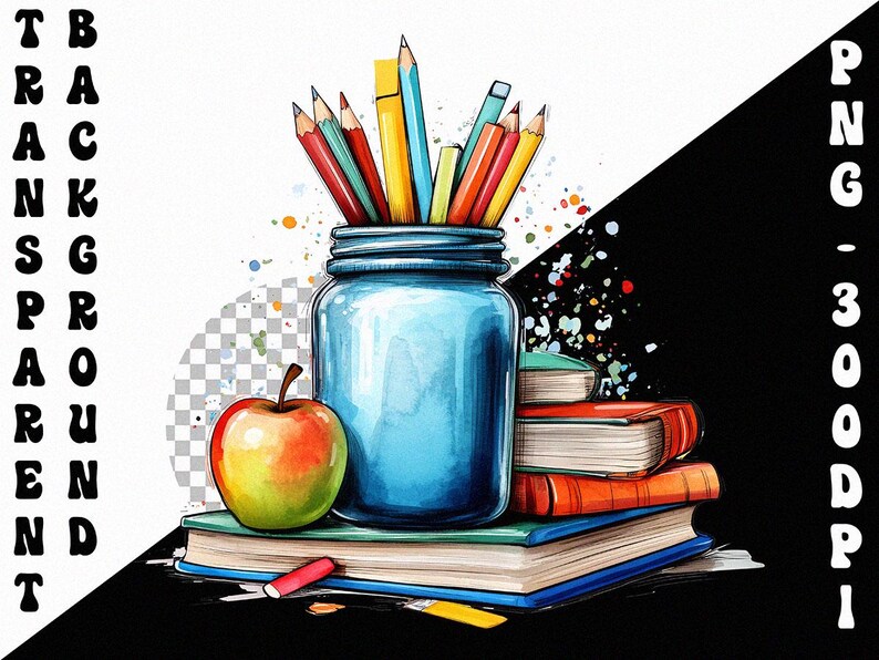 Happy Teacher Day Clipart, Back to School PNG, Teacher's Day ...