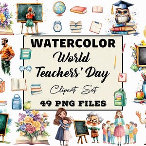 Happy Teacher Day Clipart, Back to School PNG, Teacher's Day ...