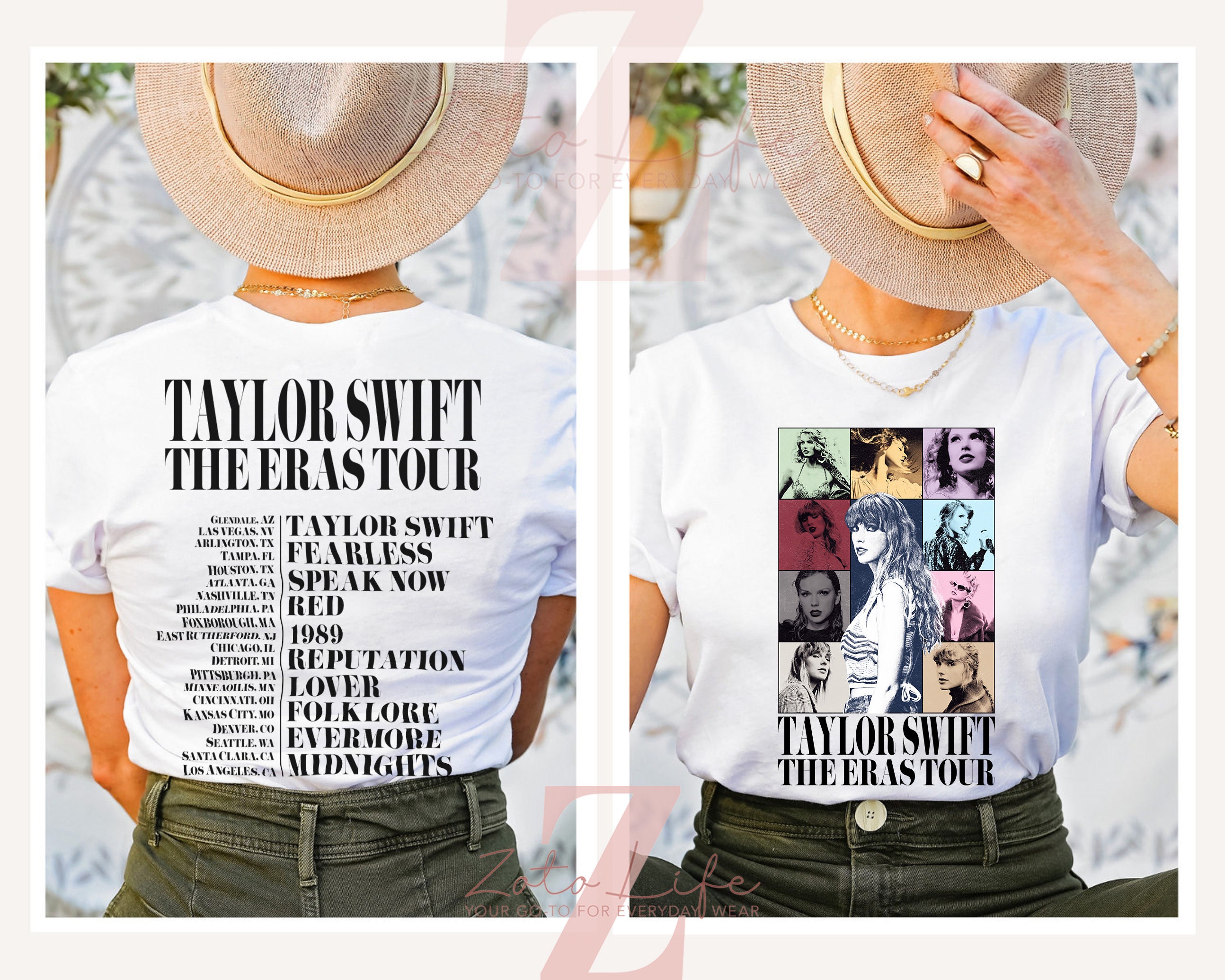 The Eras Tour T-Shirt Bella & Canvas, Taylor Taylor Version Merch ...