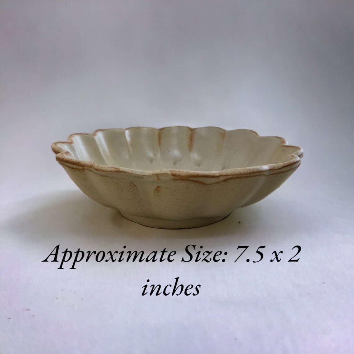 Handcrafted Scalloped Edge Porcelain Dish, Flower Shaped Pasta Bowl ...