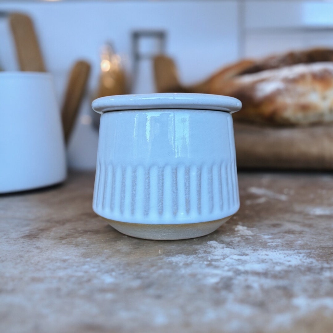 Vintage Inspired French Butter Keeper Stoneware Butter Dish Butter ...