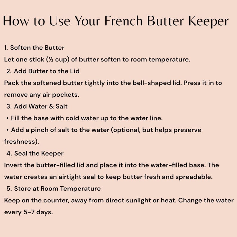 Fluted Ceramic French Butter Keeper With Water Line, Countertop Butter ...