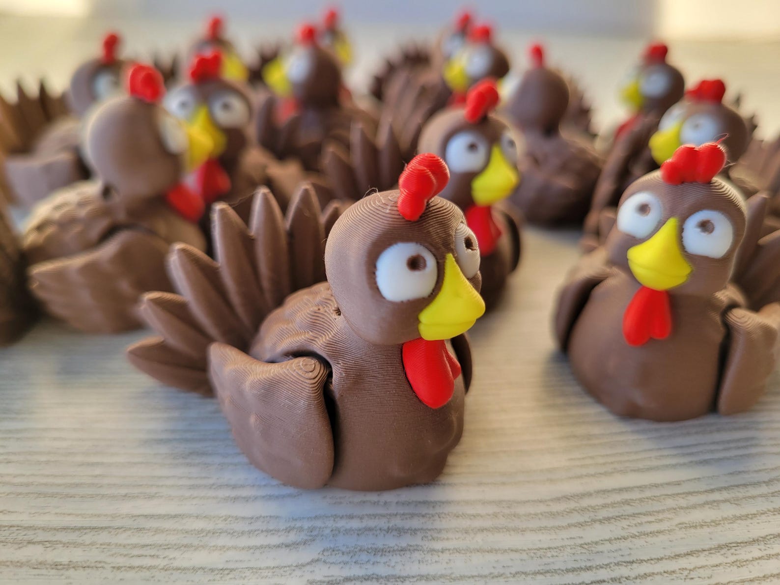 3D Printed Articulating Turkey- Thanksgiving Decor Fidget Toy Funny ...