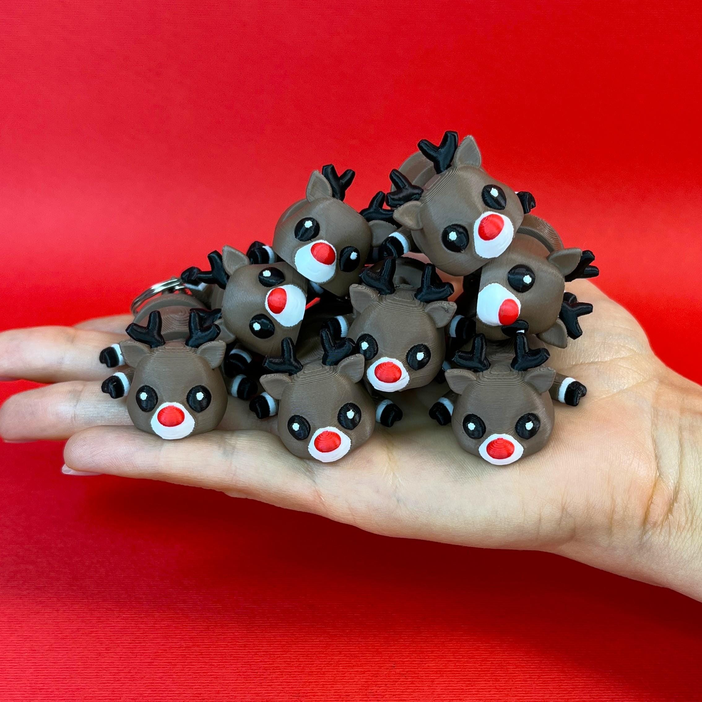 3D Printed Articulated Reindeer Fidget Toy: Sensory Animal Keychain - Etsy