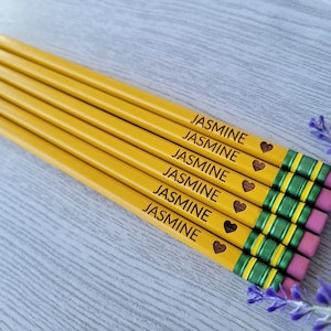 Personalized Engraved Pencils: Custom Back to School Supplies - Etsy