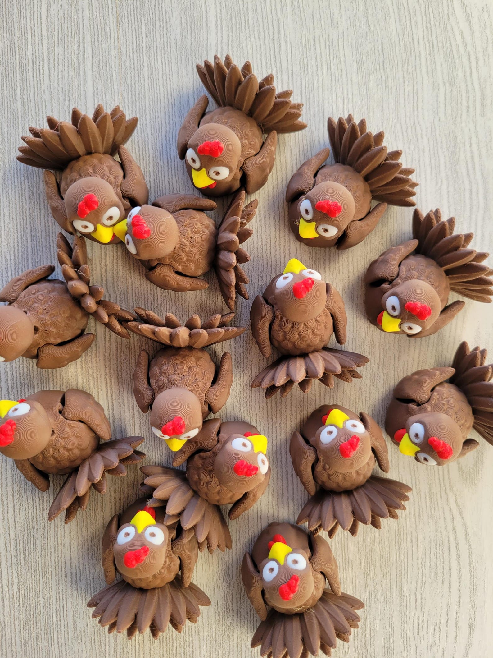3D Printed Articulating Turkey- Thanksgiving Decor Fidget Toy Funny ...