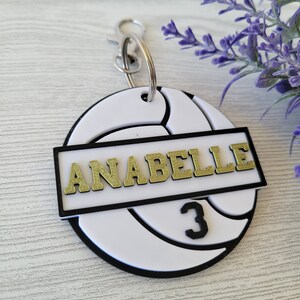 Personalized Volleyball Keychain: 3D Printed Team Bag Tag - Etsy