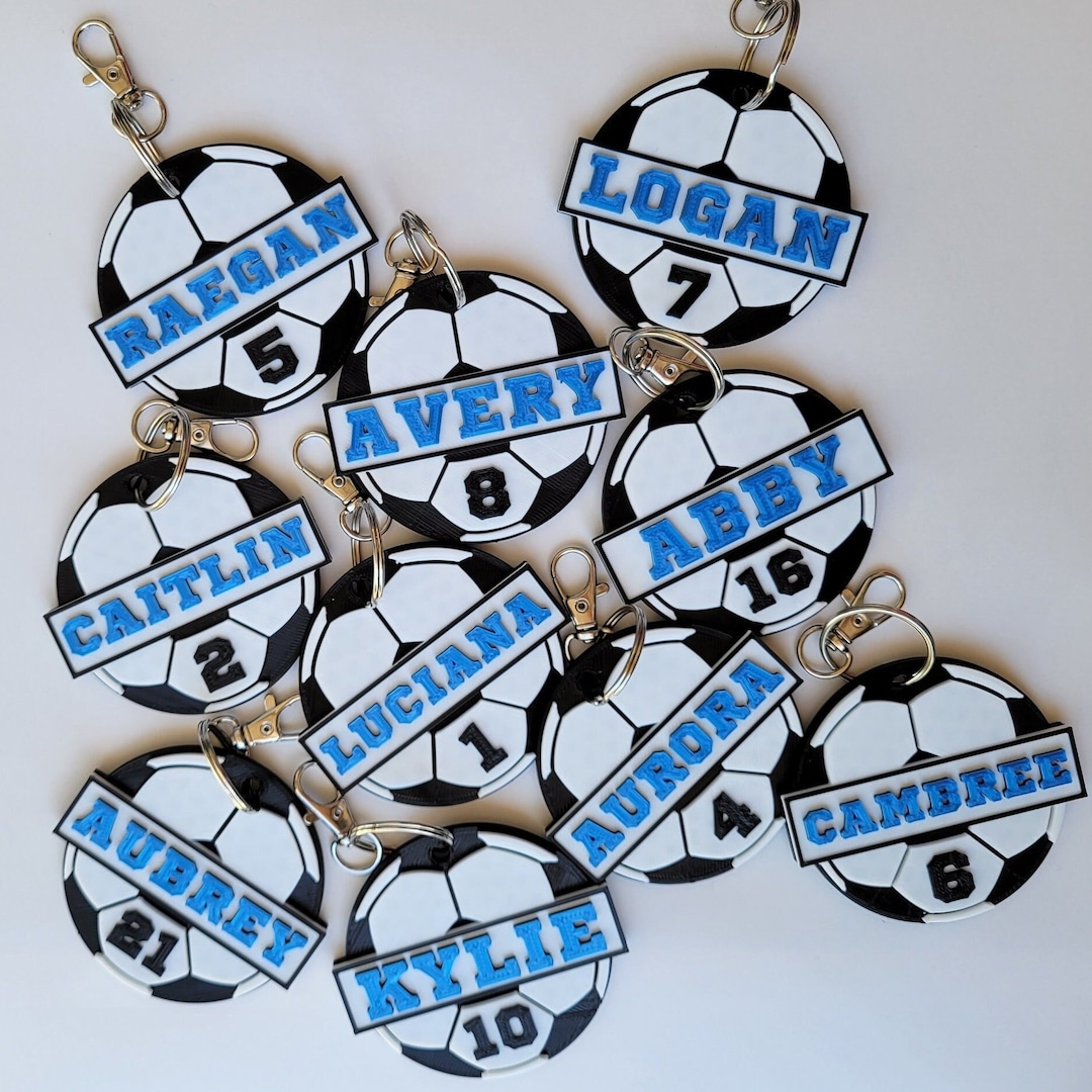 Soccer Tag Custom Soccer Tag Personalized Keychain Backpack Tag Bag Tag ...