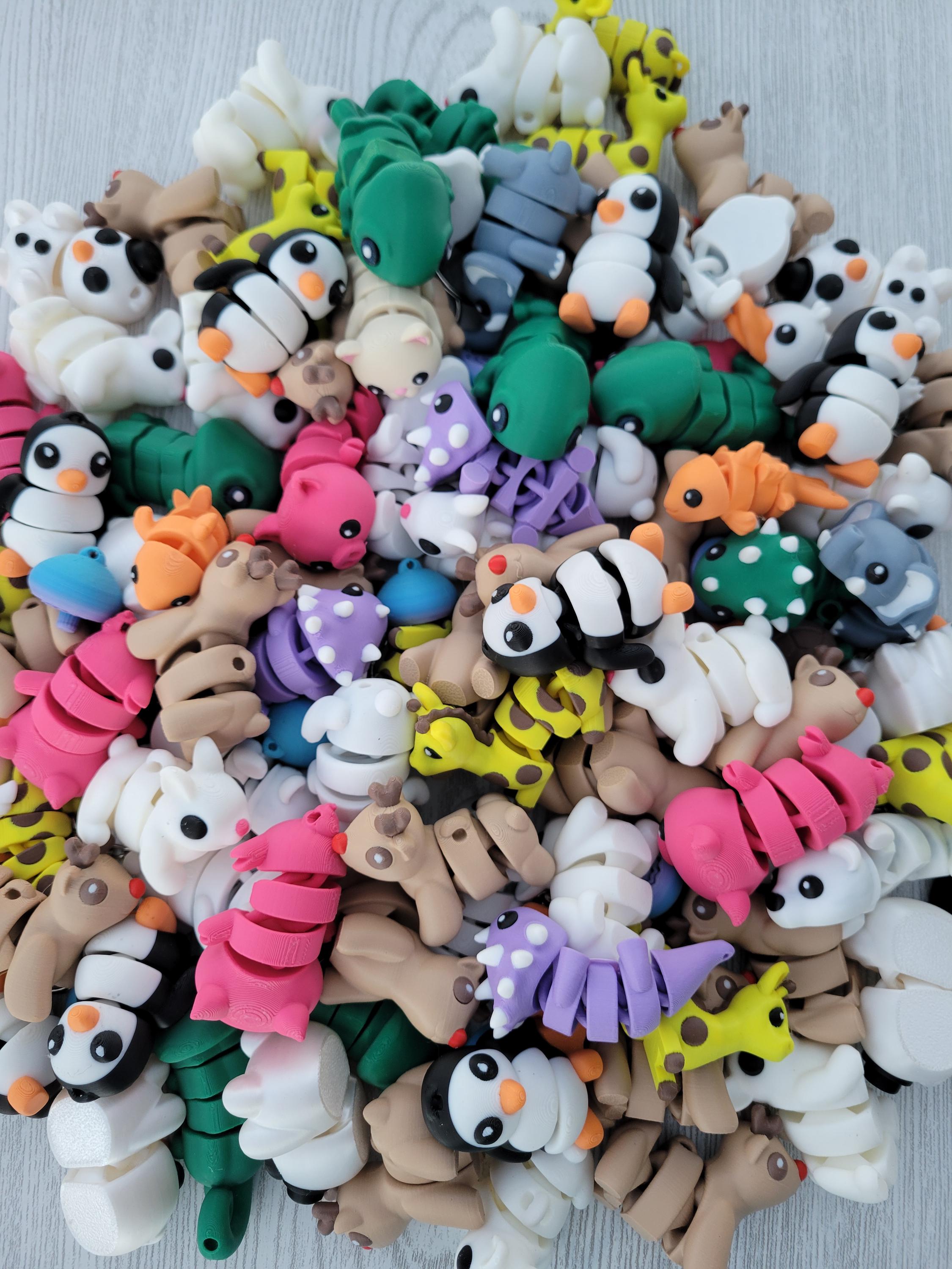 3D Printed Articulating Mini Animals: Sensory Fidget Toy, Party Favors ...