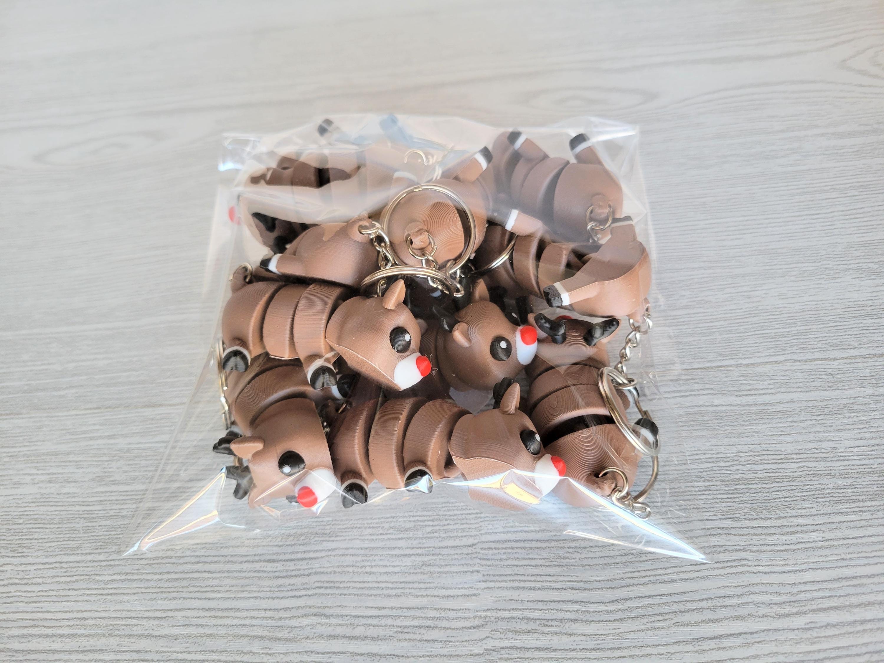 3D Printed Articulated Reindeer Fidget Toy: Sensory Keychain - Etsy