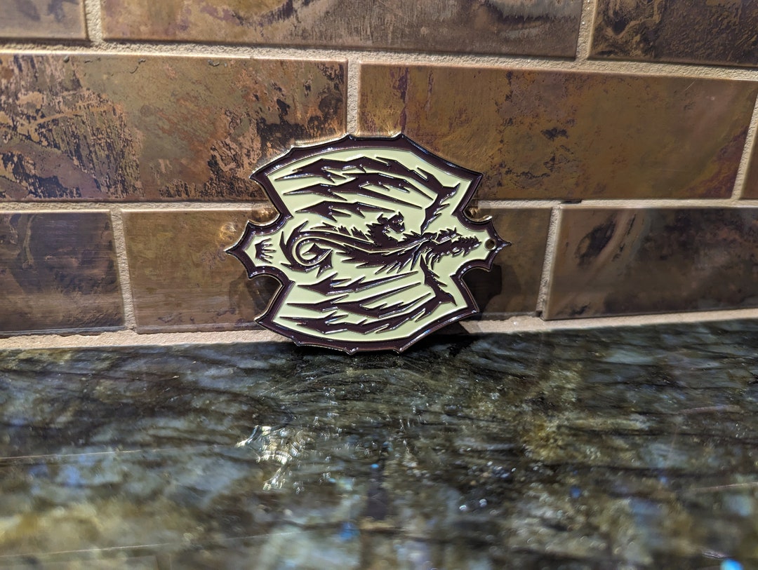 Dragon Medallion - Challenge Coin (brown and Cream Color) - Etsy