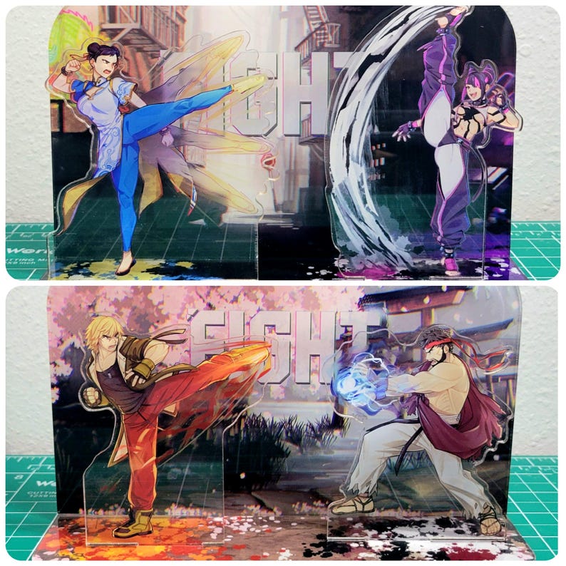 Street Fighter 6 VS Acrylic Stands - Chun-li + Juri, Ryu + Ken - Etsy