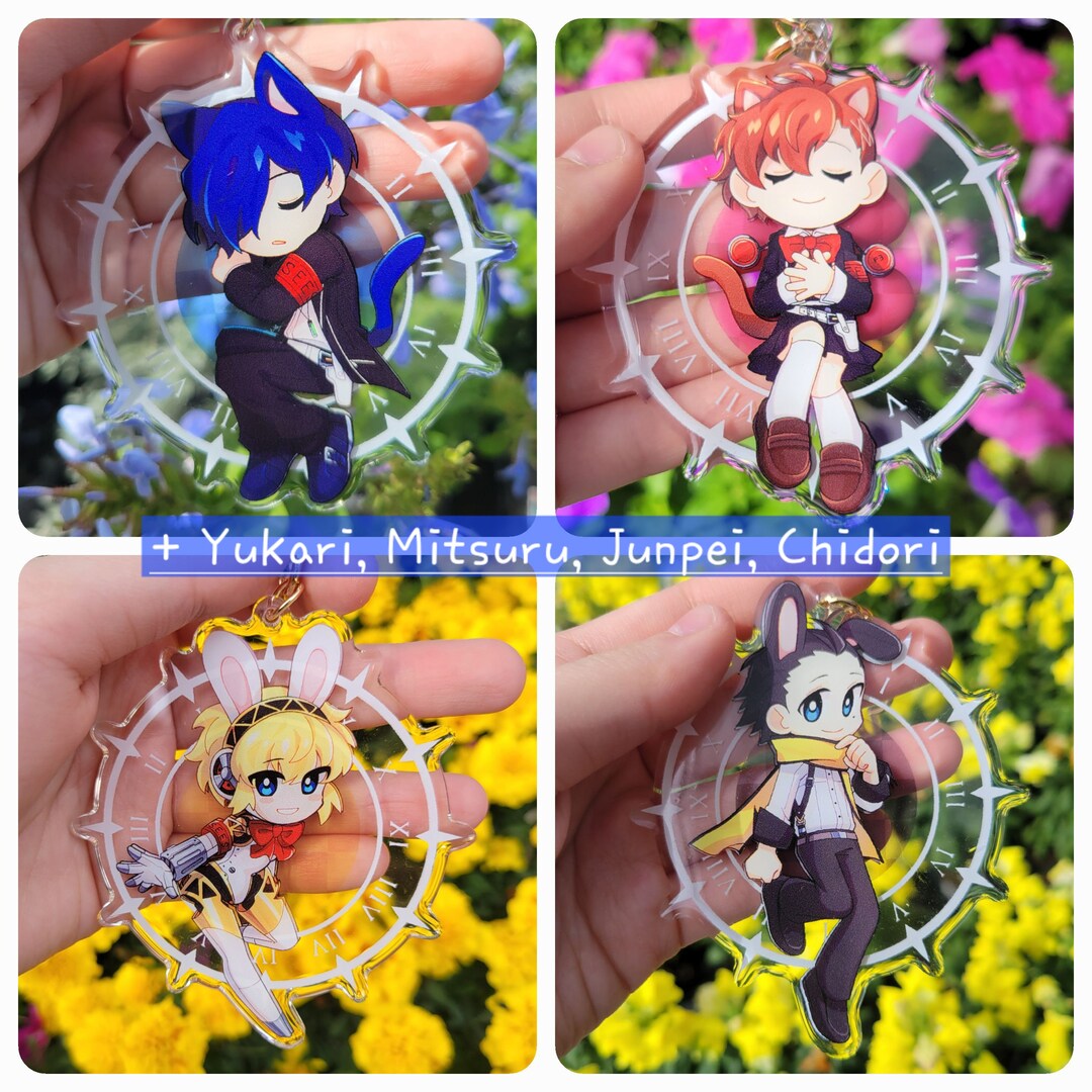 CHARMS - Persona 3 Reload 3D Printed Catbun Charms - Protagonist, FEMC, Aigis, Ryoji, Junpei ...