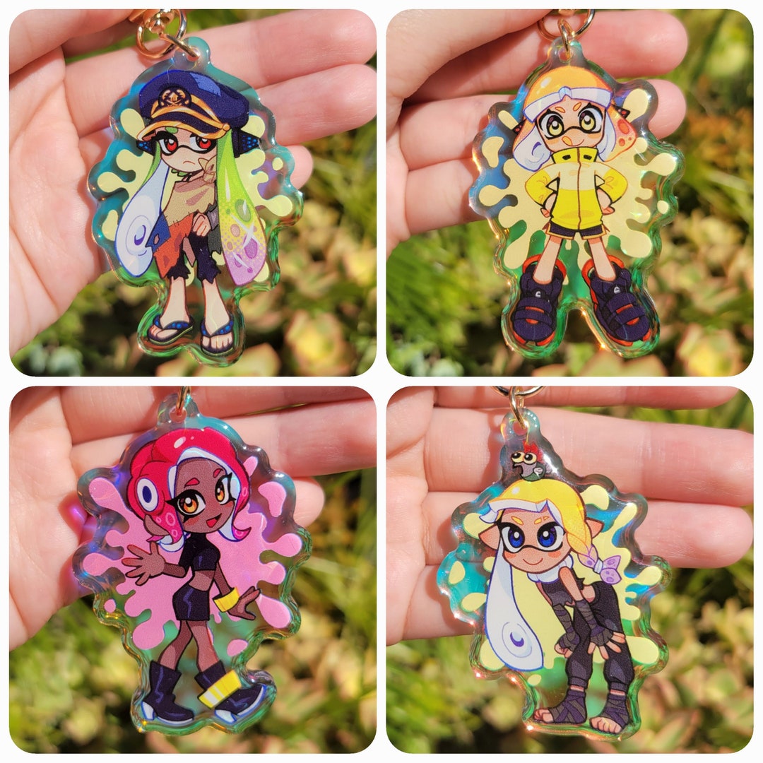 CHARMS - Splatoon - Hero Mode Agents Rainbow Acrylic Charms - Etsy