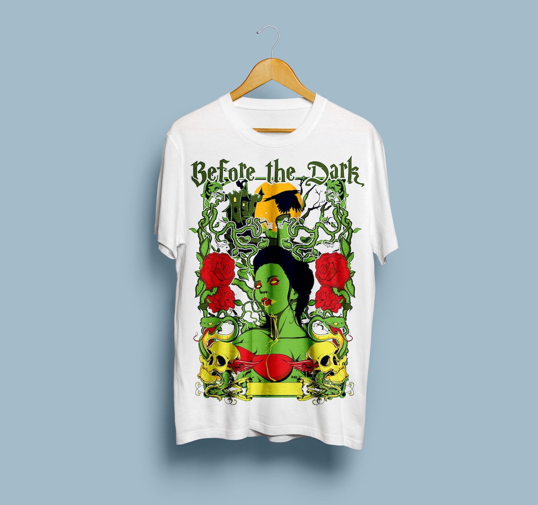 Rock and Goth Inspired Digital T-shirt Designs Skull, Zombie and Demon ...