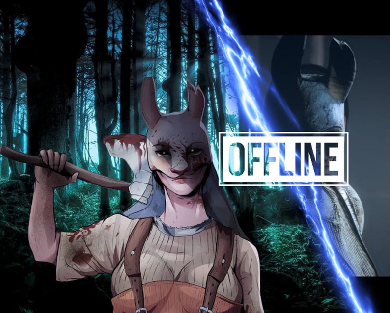 Dead by Daylight Huntress Themed Twitch Streaming Screens Starting Soon, BRB, Stream Ending ...