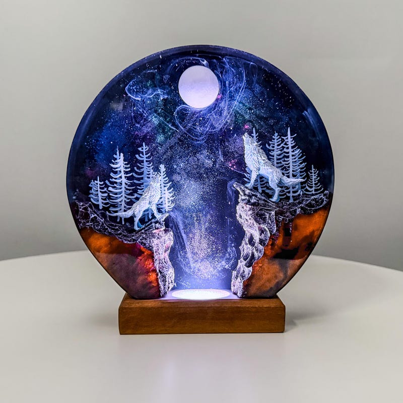 Wolf Epoxy Table - Etsy