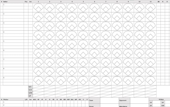 Printable Baseball Score Sheet Templates (Excel, Word, PDF) - Best ...