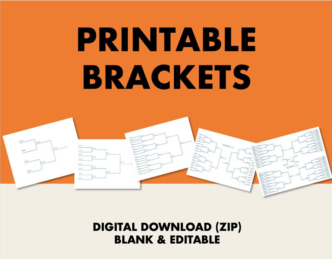 Editable Tournament Brackets: Blank Templates (PDF & Powerpoint ...