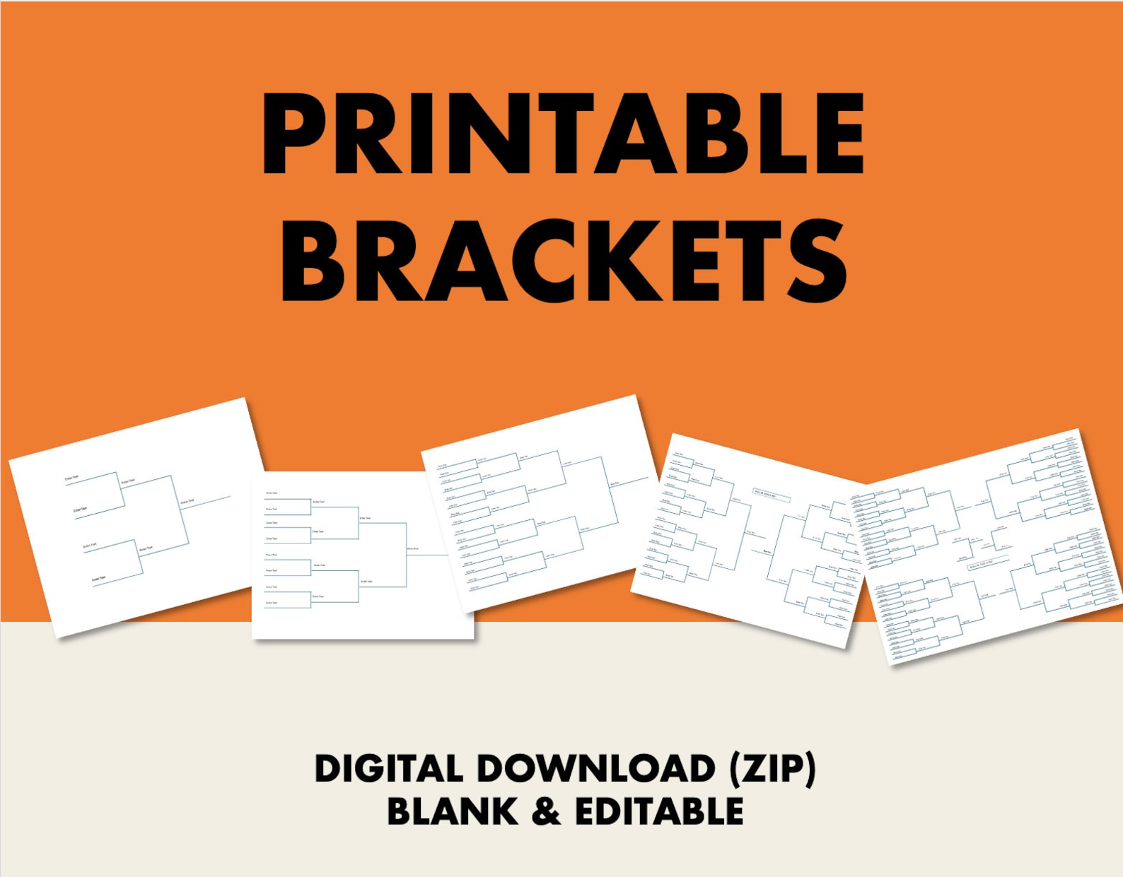 Tournament Brackets Printable PDF and Powerpoint Download Files - Value ...