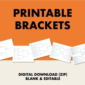 Editable Tournament Brackets: Blank Templates (PDF & Powerpoint ...