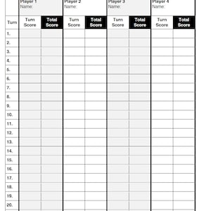 Scrabble Printable Score Sheet, 8.5x11 Downloadable PDF - Etsy