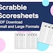Scrabble Printable Score Sheet, 8.5x11 Downloadable PDF - Etsy