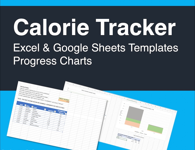 Calorie Tracker - Excel and Google Sheets Templates File Downloads ...