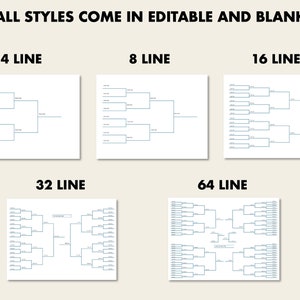 Editable Tournament Brackets: Blank Templates (PDF & Powerpoint ...