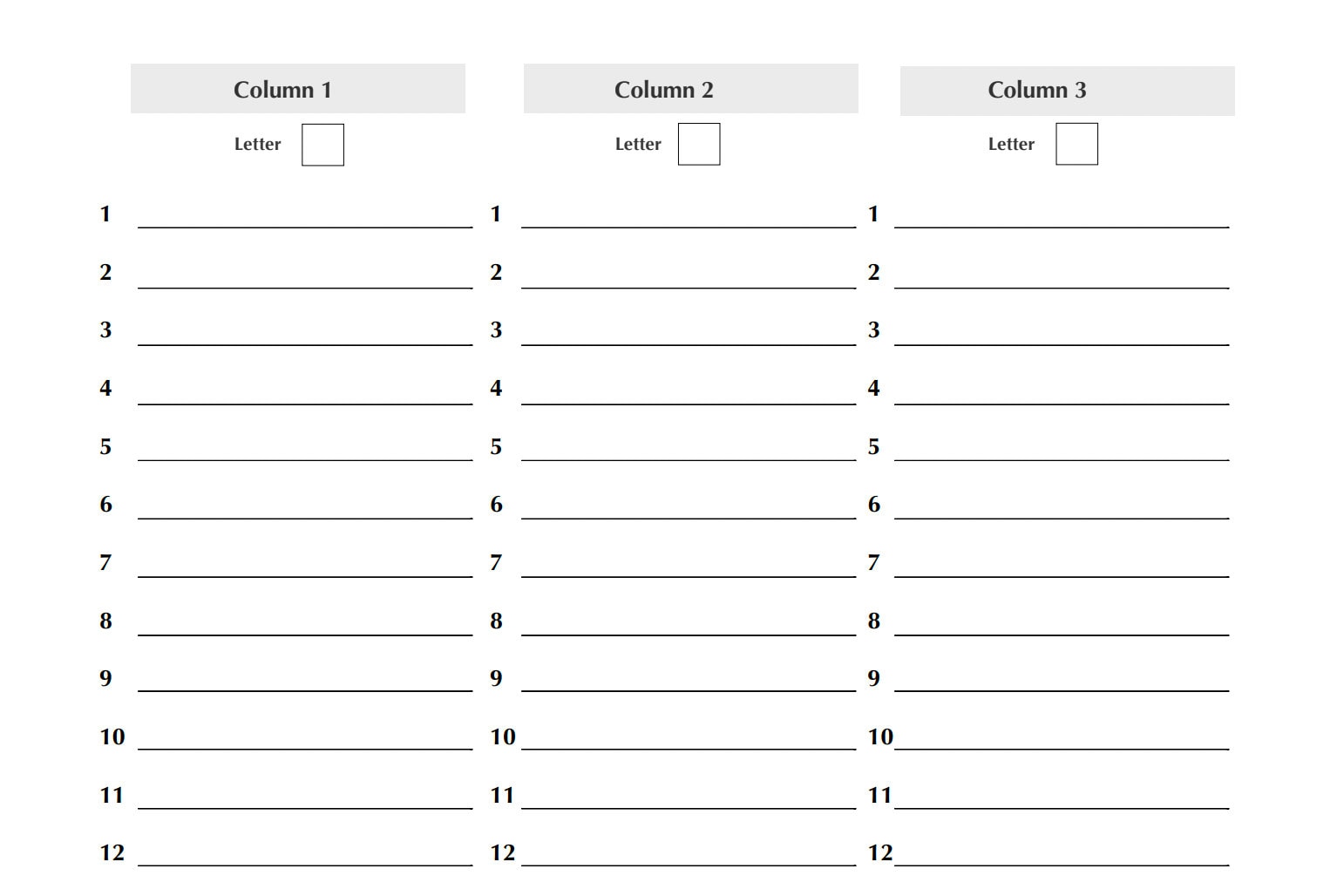 Scattergories Printable Scoresheet - Downloadable 8.5 X 11-inch PDF ...