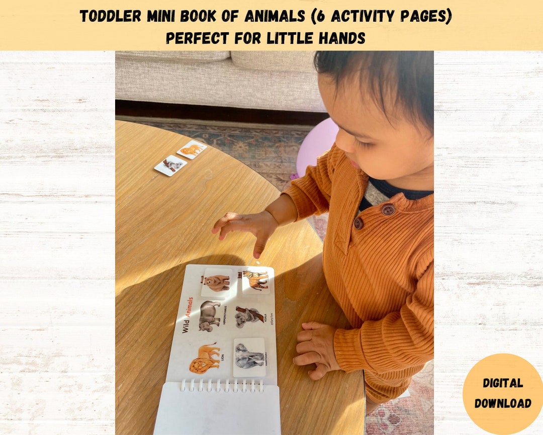 My First Book of Animals, Toddler Busy Book, Mini Animal Busy Book for ...